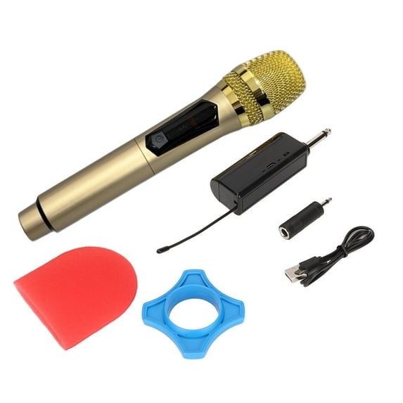 UHF Wireless Microphone System with Dynamic Mic, 50m Range Wall ...