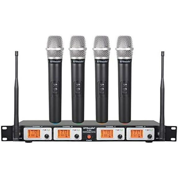 UHF Wireless Microphone System with 4 Hand held mics 504H$$Music ...