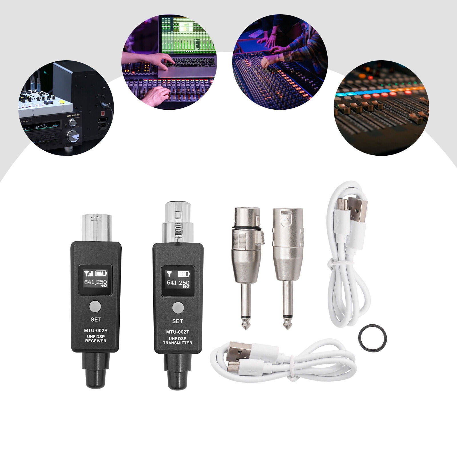 UHF Wireless Transmitter and Receiver for Microphone Transmitter ...