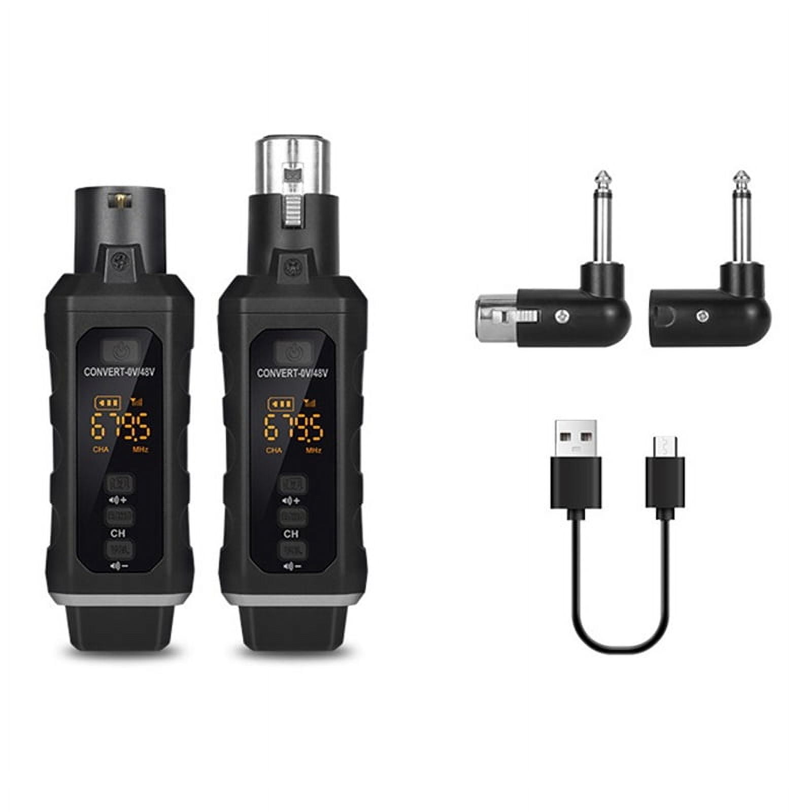UHF XLR Adapter System Wireless Microphone Transmitter Receiver System ...