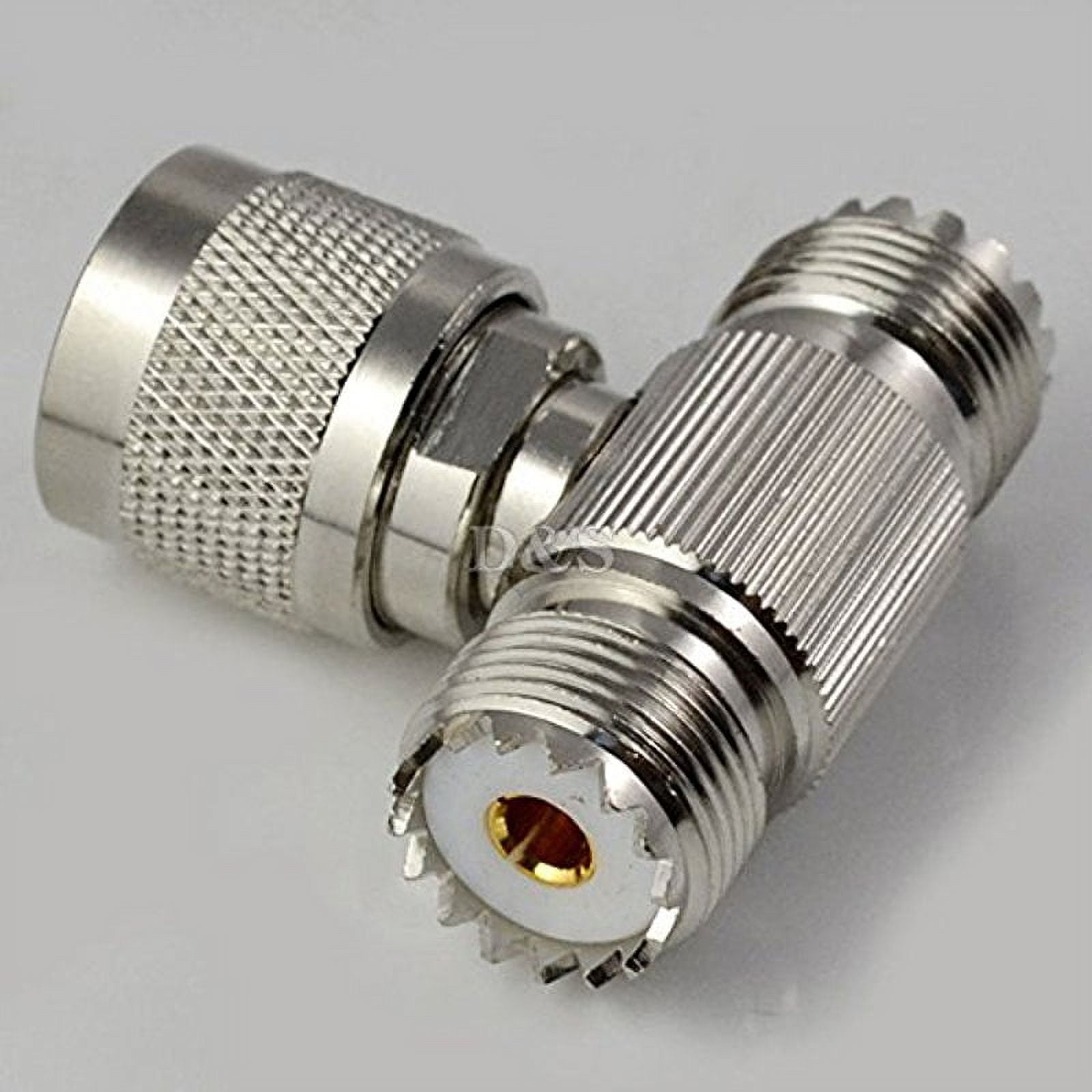 UHF type Male PL259 to 2 UHF Female SO239 Triple T RF Coaxial adapter ...