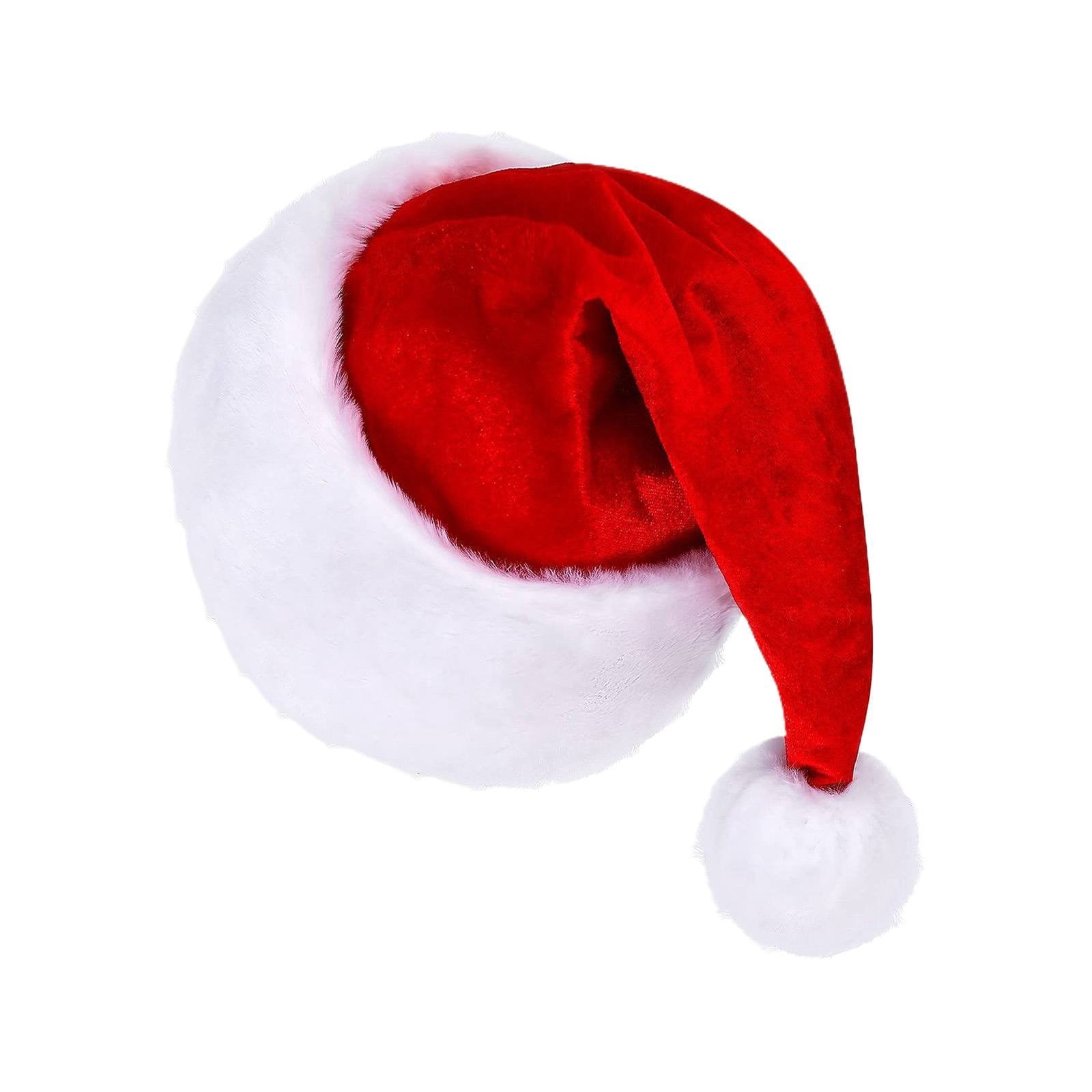 UHGANN Christmas Sequin Santa Hat Glittery Sparkly Santa Hat for Adults ...