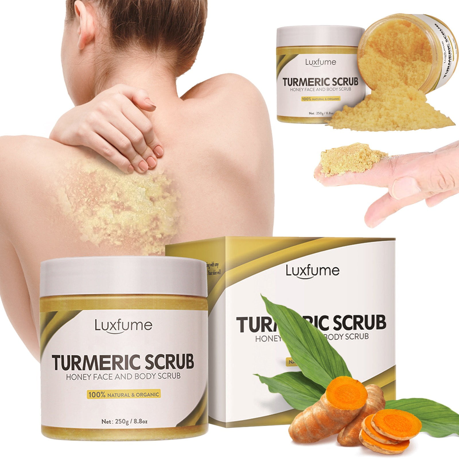 UHGEAX Cream Based Skincare Lotion Turmerics Body Scrub with Natural ... UHGEAX Cream Based Skincare Lotion Turmerics Body Scrub with Natural ...