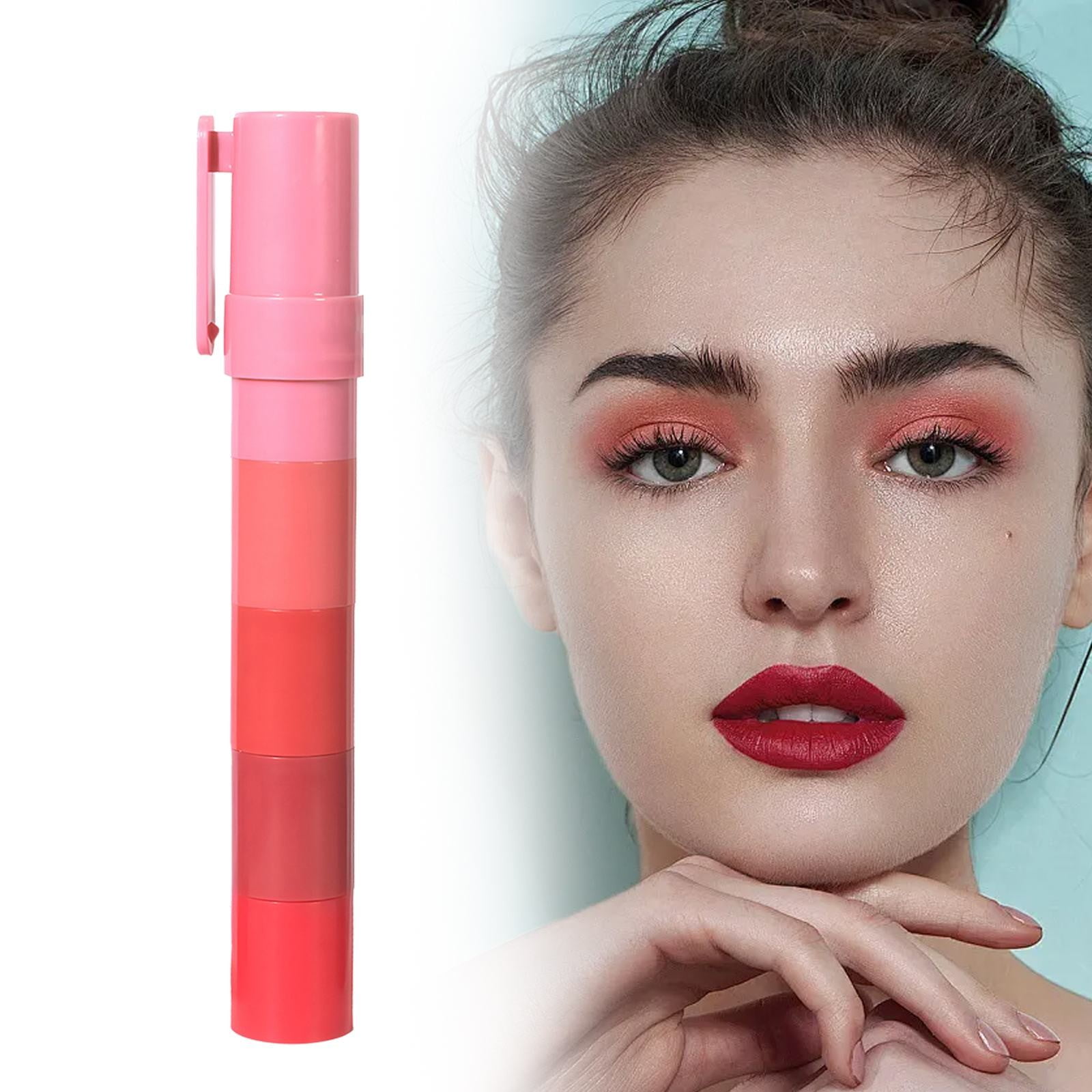 UHGEAX Lip Color Lip Stains Fruit Five Velvet Gloss Red Five in One ...