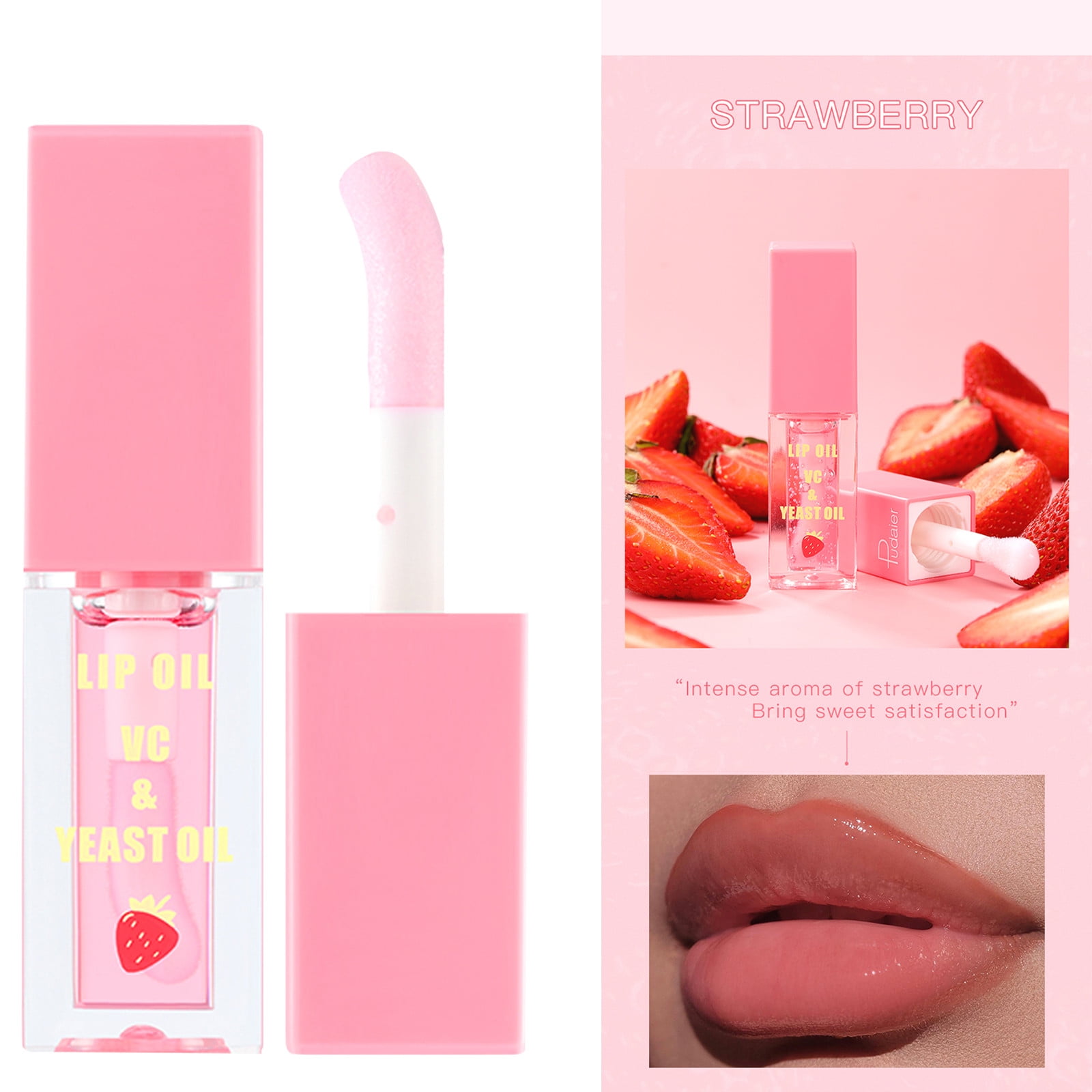 UHGEAX Lip Oil Moisturizing Moisturizing Lip Gloss Pearlescent Liquid ...