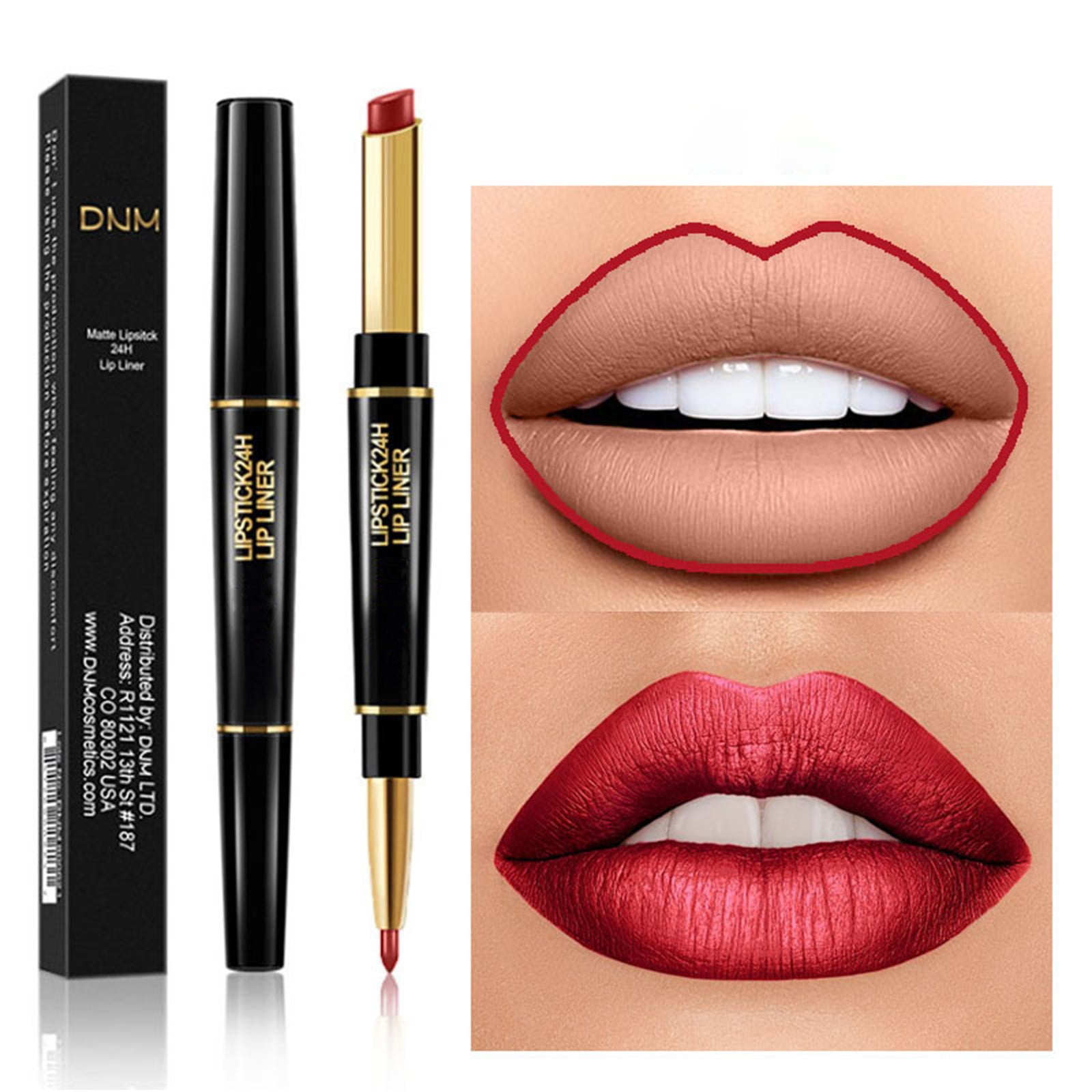 UHGEAX Lip Oul Double in 1 Lasting 2 Durable Long Waterproof Velvet ...