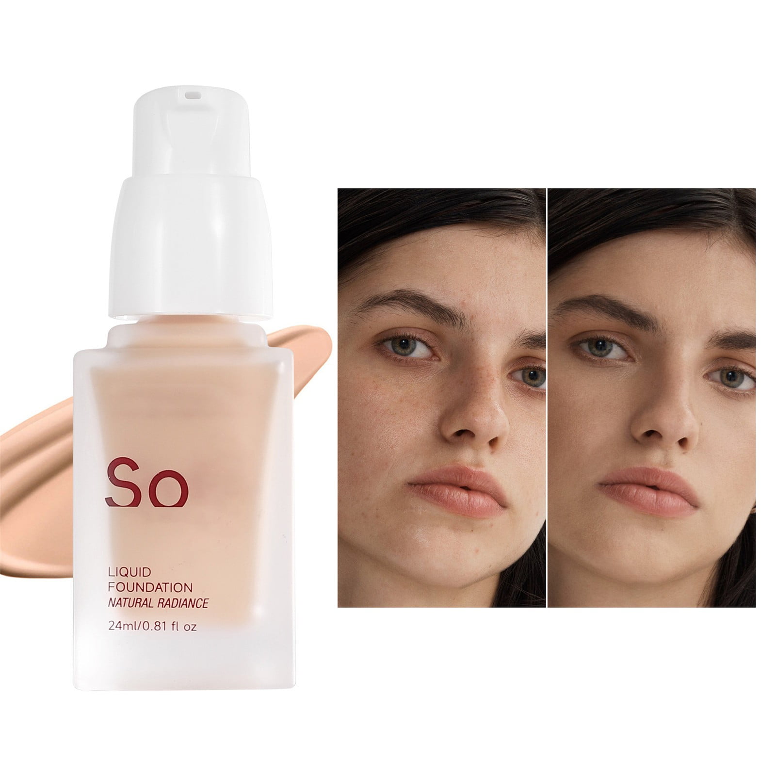 UHGEAX Press Matt Foundation Make-Up Make up Base Liquid Foundation ...