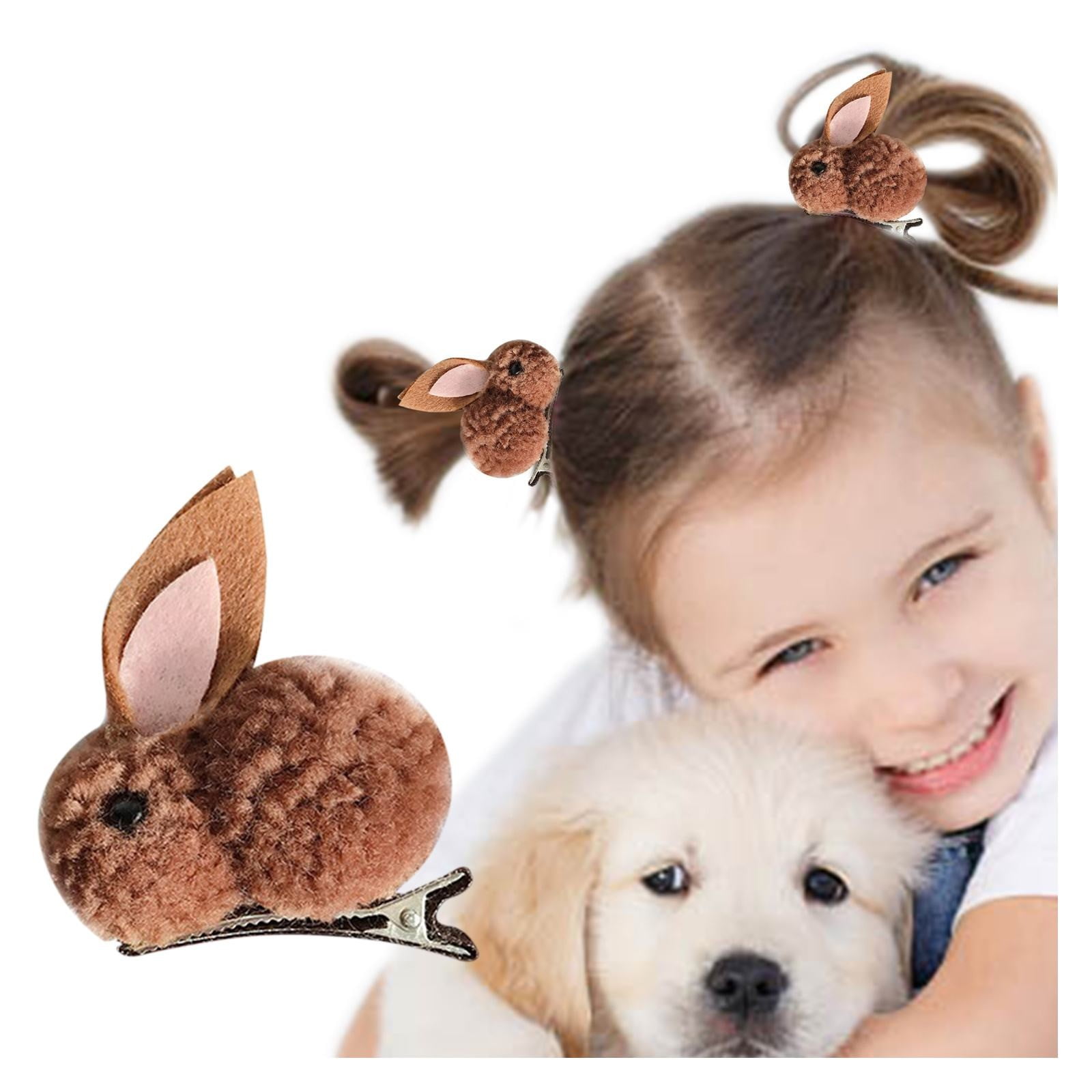 UHGEAX Troll Rubber Bands Cute Bunny Hair Ties for Girls Elastic Hair ...