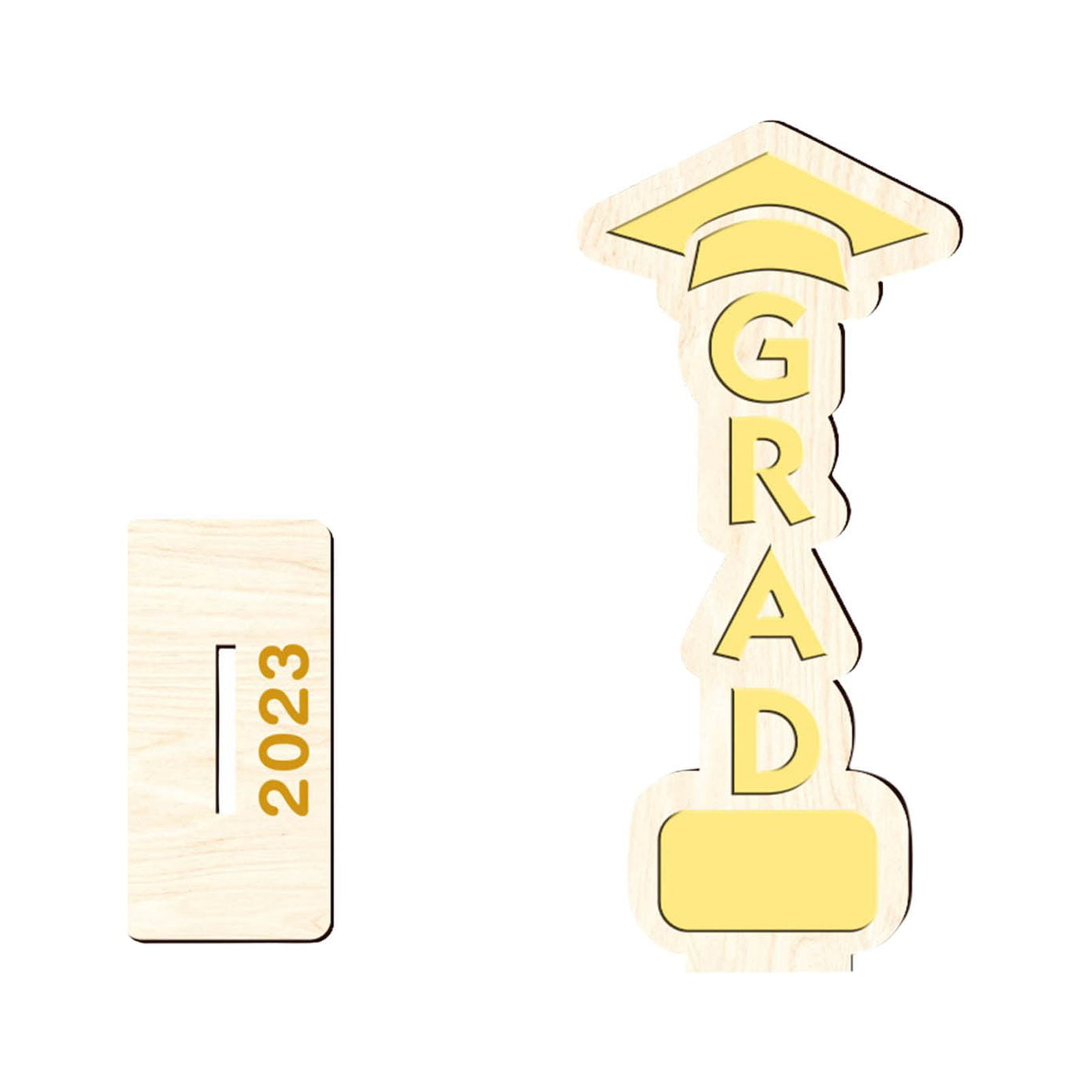 UHGXA Desktop Ornament Table Prop Wooden Creative Graduation Party ...