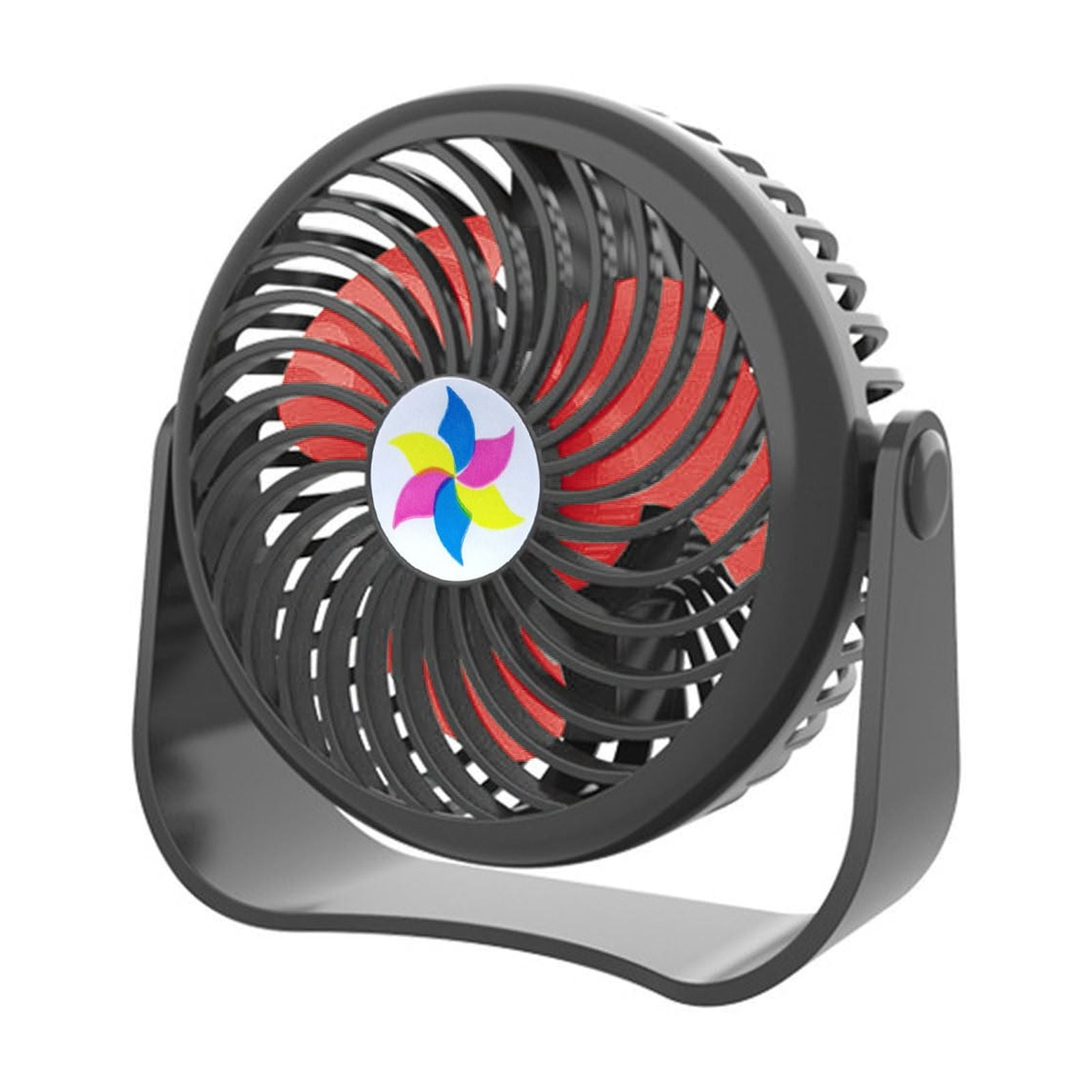 UHGXA Fans Electric fan 3 Fan Small Desktop Speed Table Desk USB Quiet ...