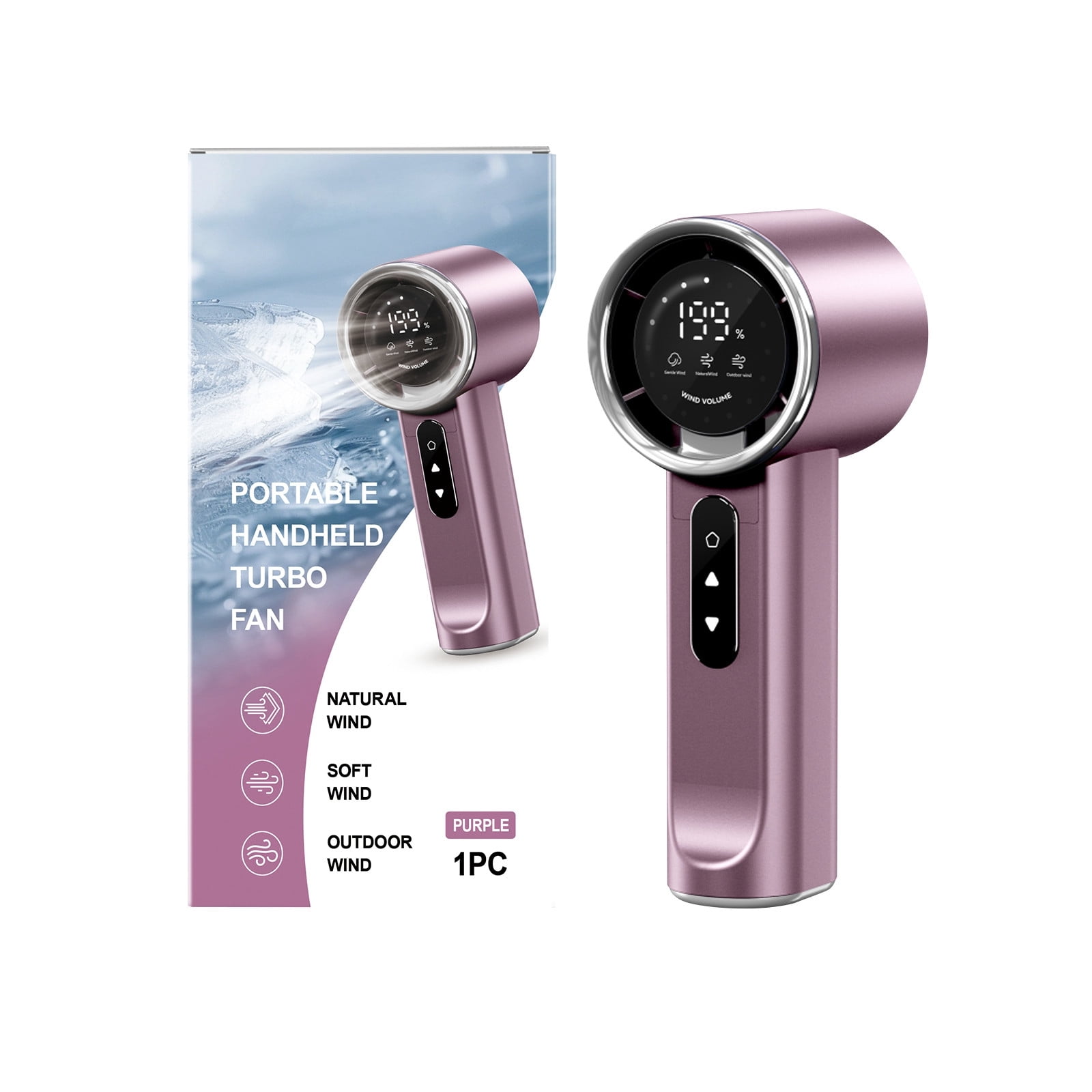 UHHDNAED Portable Handheld Fan, Turbo High-Speed Personal Fan, 5000mAh ...