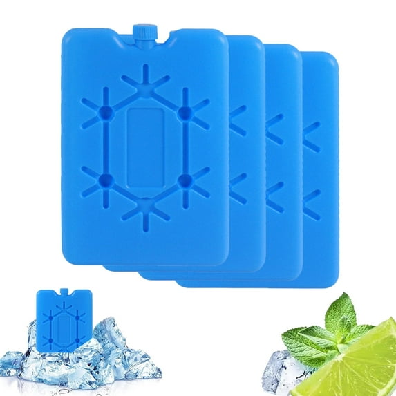 UHIAGREE Ice Packs for Lunch Box,4 Pack Reusable Slim Ice Freezer Packs ...