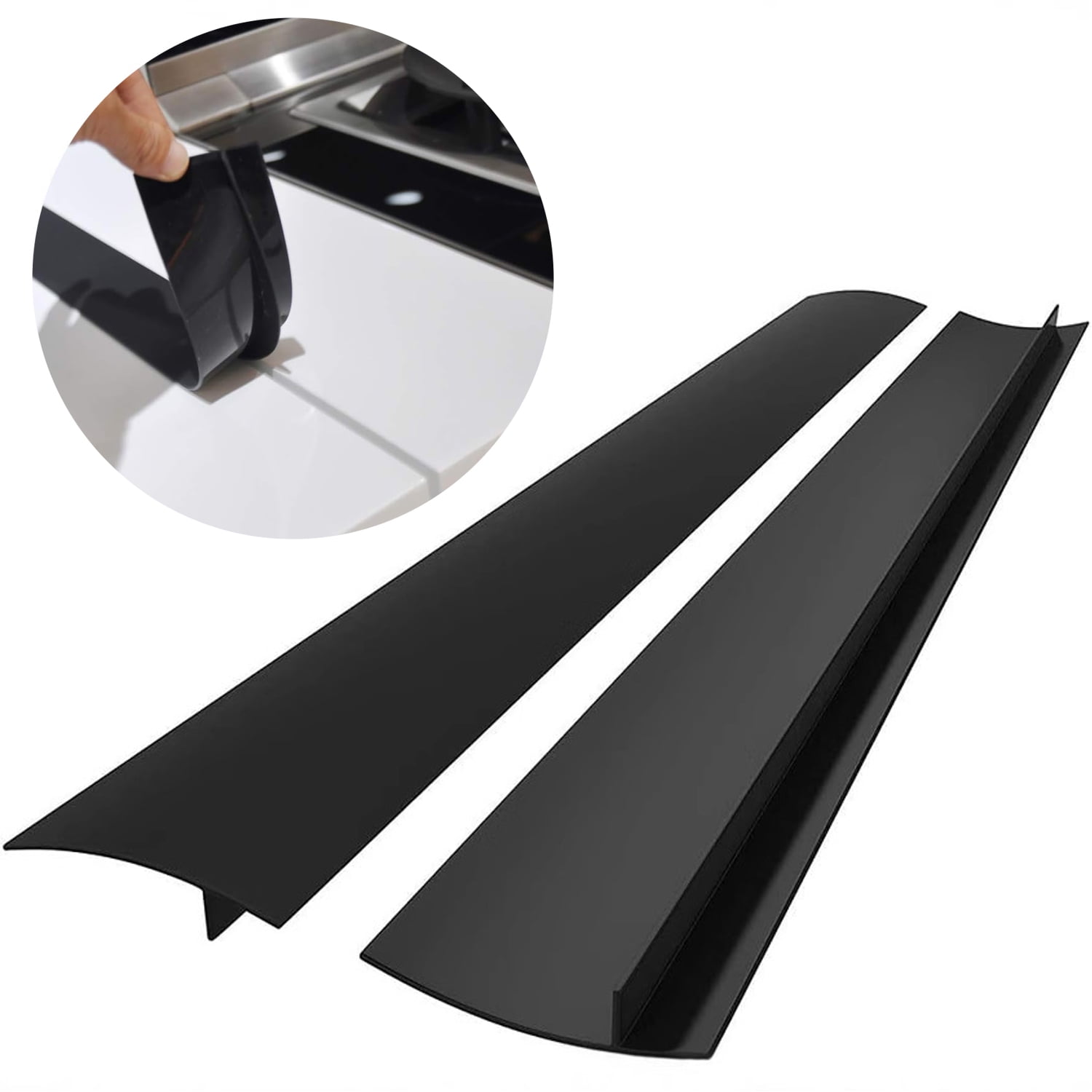UHIAGREE Stove Counter Gap Cover,2 pack 25 inch Kitchen Silicone Oven ...