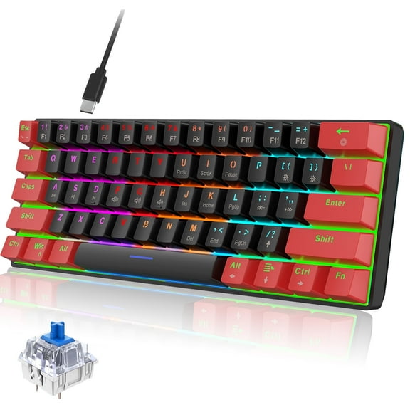 Typewriter Style Retro Wired Mechanical Gaming Keyboard,Vintage ...