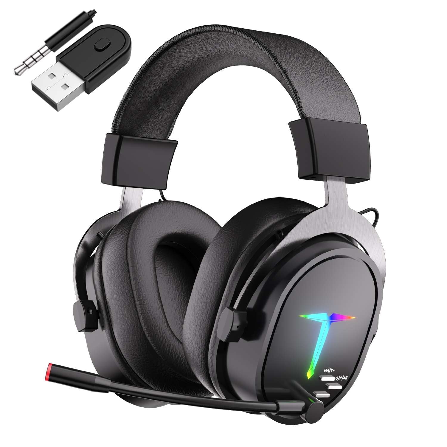 UHM Wireless Gaming Headset for PC/PS4/PS5/ Nintendo Switch, Over Ear 2 ...