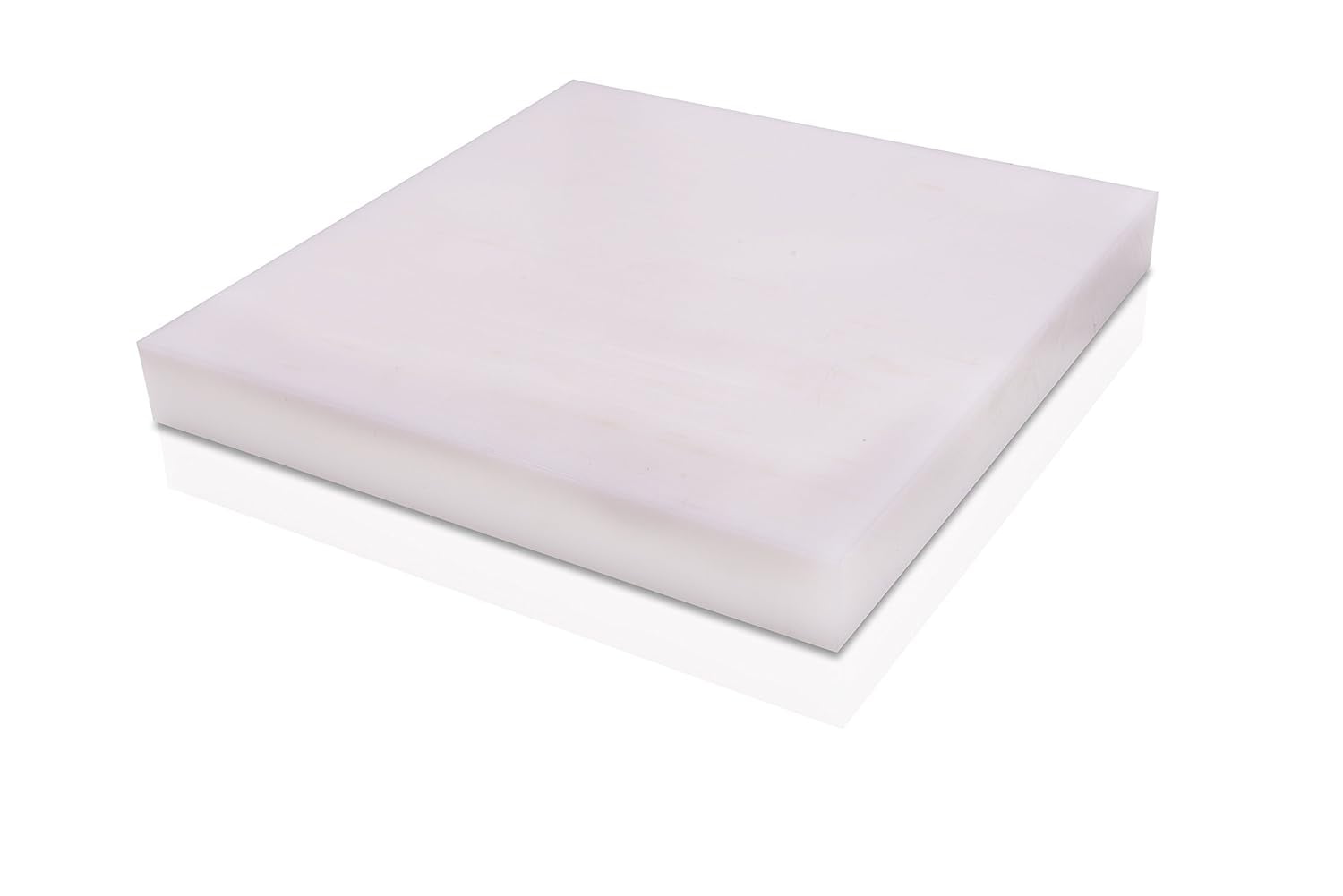 UHMW (Ultra High Molecular Weight) Polyethylene Plastic Sheet 1/2" x 12" x 12" - Natural White ...