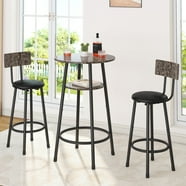 Recaceik 3 Piece Pub Table Sets, 23.6” Square Faux Marble Bar Tables ...