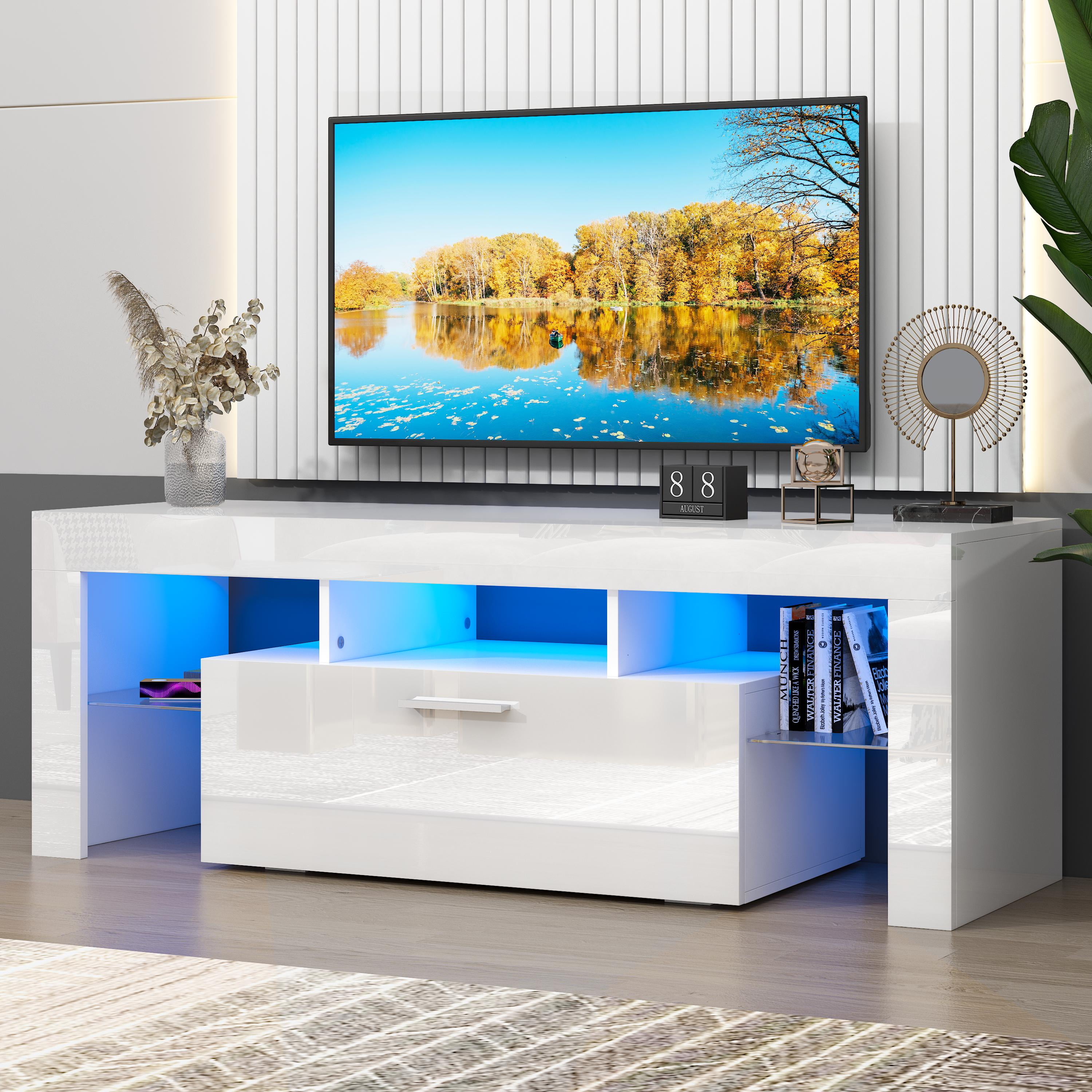 UHOMEPRO TV Stand for TV up to 55", Living Room Entertainment Center ...