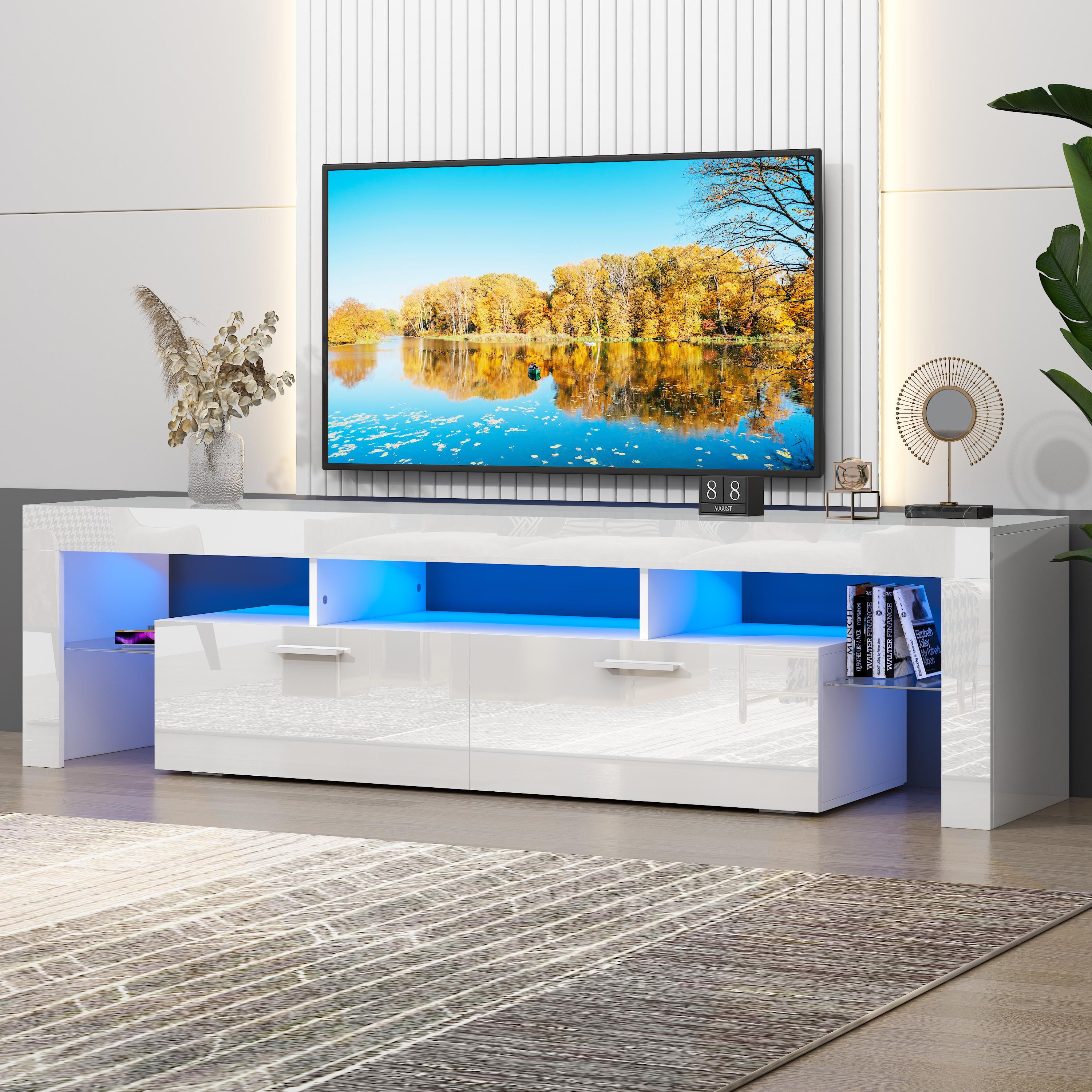 UHOMEPRO TV Stand for TV up to 80", Living Room Entertainment Center ...
