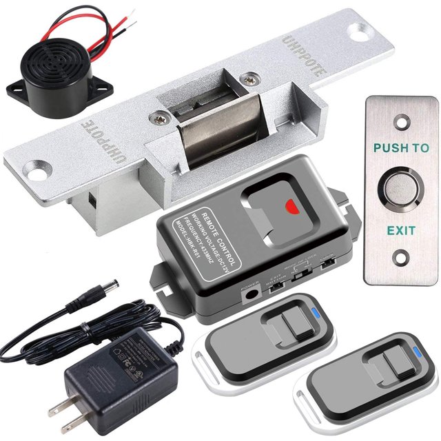UHPPOTE Access Control Electric Strike Door Lock Fail-Secure Kit System with Remote Control ...