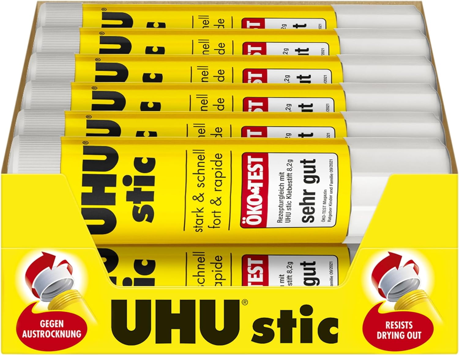 UHU Stic Glue Stick Solid Washable Non-Toxic 21g Ref [Pack of 12 ...