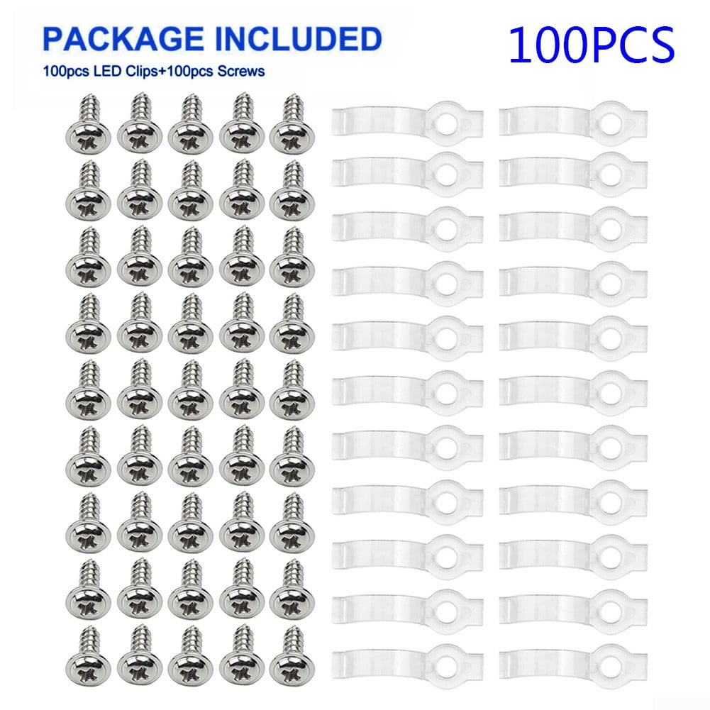 UHUSE 100Pcs/Set Mounting Bracket Clip Fastener For Fixing 5050 RGB LED ...