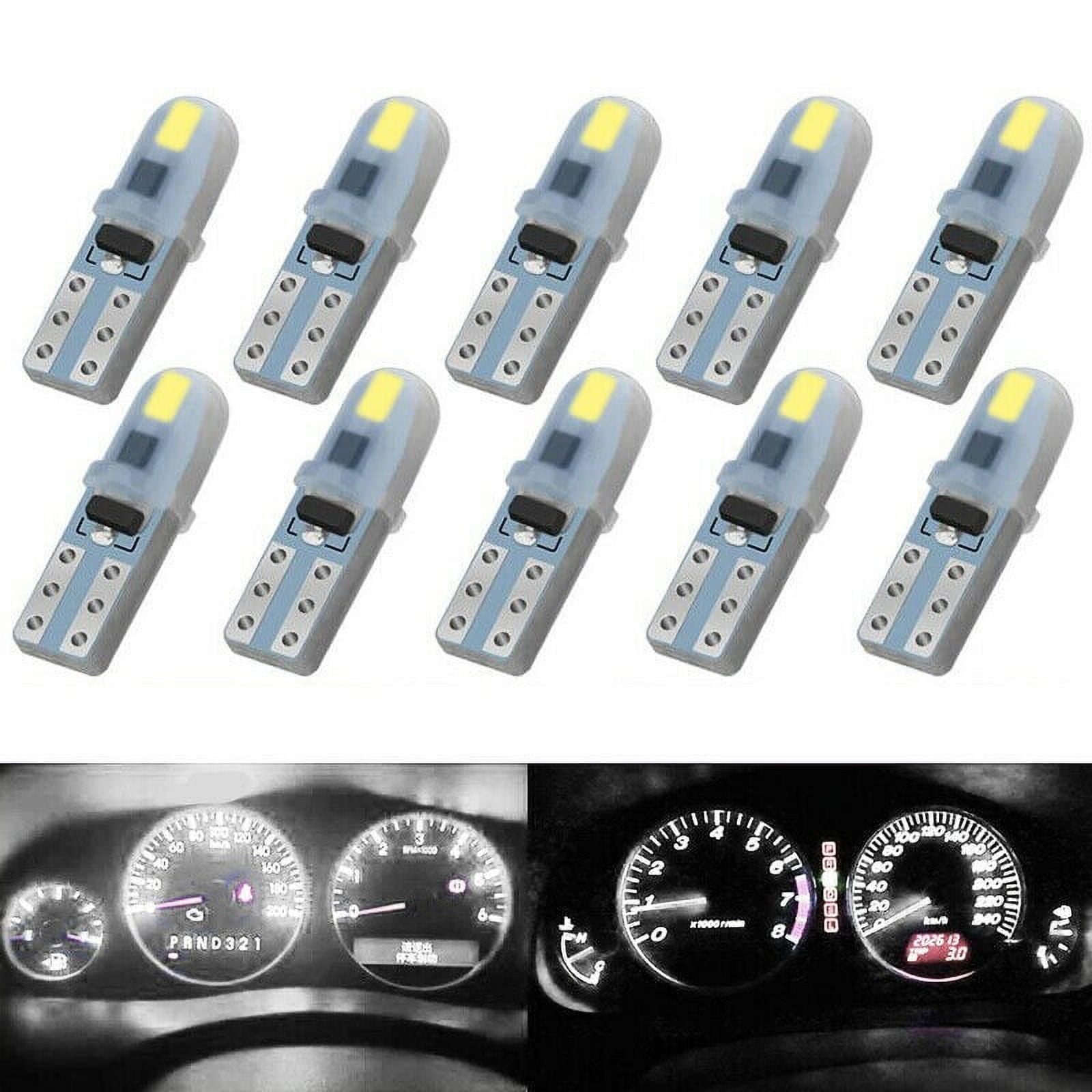 UHUSE 10x White T5 3014 SMD LED Wedge Dashboard Warning Instrument ...