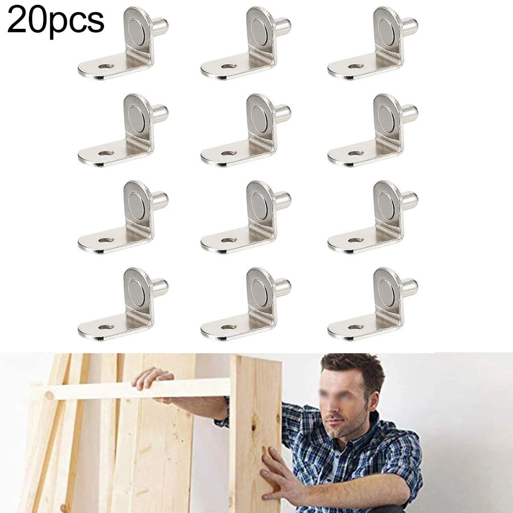 UHUSE 20Pcs Shelf Brackets Support Studs Pegs 5mm Metal Pin Shelves ...