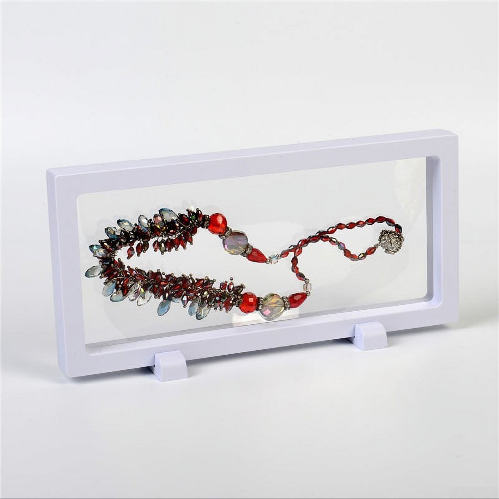 UHUSE 3D Floating Frame Jewellery Display Protection Transparent Box ...