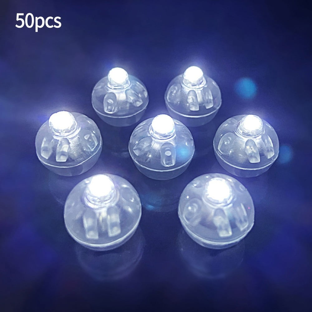 UHUSE 50Pcs Inside Colored LED Balloon Lights, Tiny Wireless Battery ...