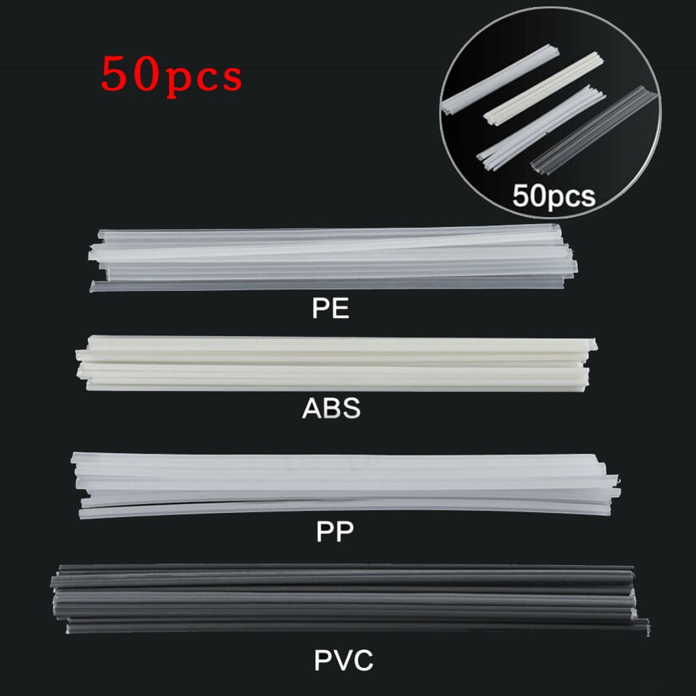 UHUSE 50Pcs PVC ABS PP PE Plastic Welding Rod Electrode For Plastic ...