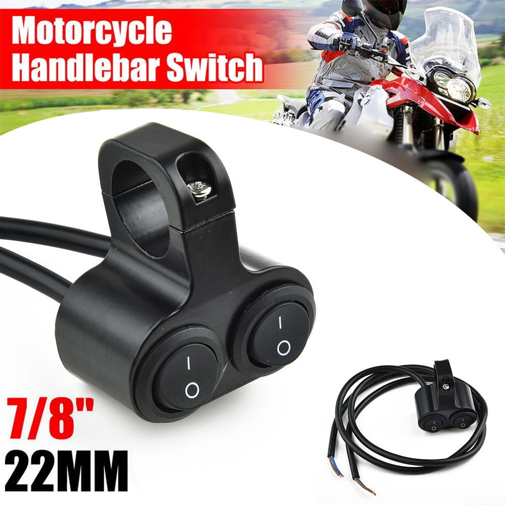 UHUSE 7/8Inch 22mm 12V Dual Motorcycle Handlebar Light On-Off Switch ...