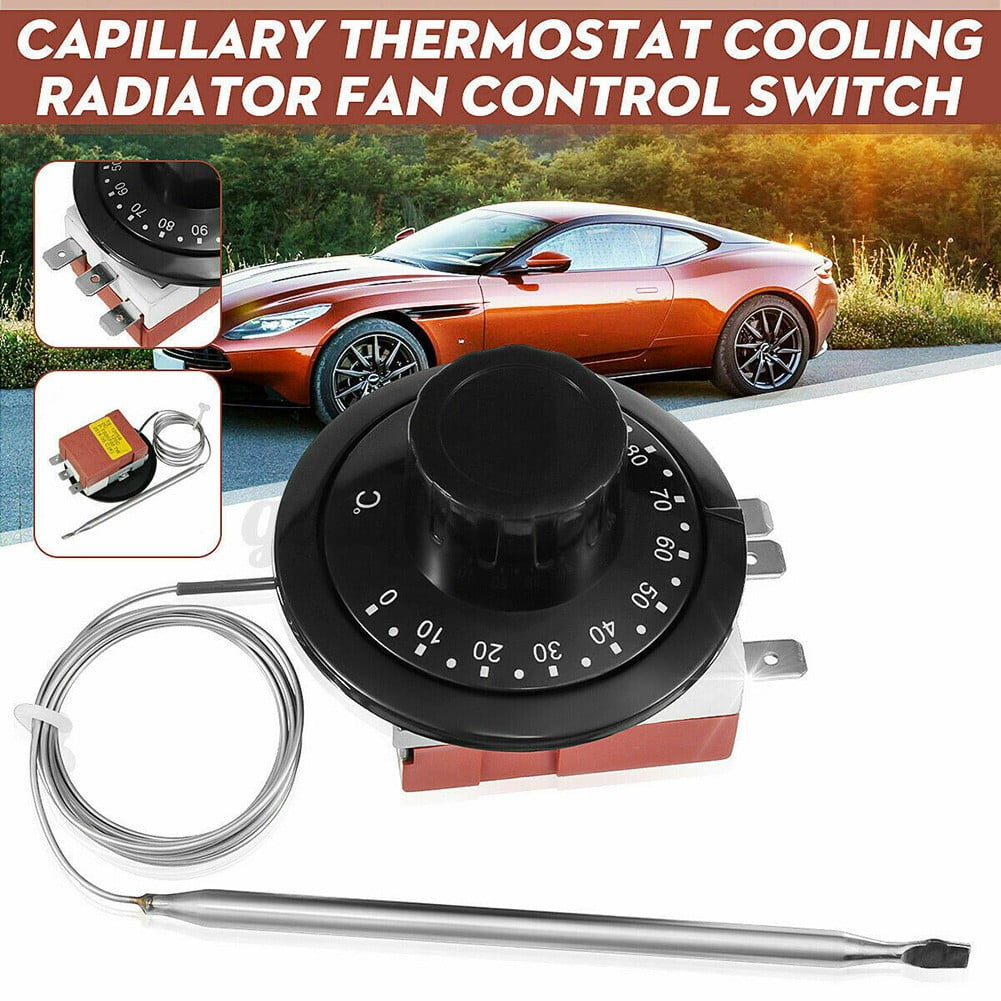 UHUSE Adjustable Electric Fan Thermostat Switch Radiator Temperature ...