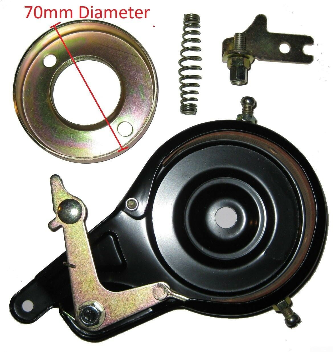 UHUSE Band Brake Assembly W/ 70mm Black Rotor For Mini Moto Pocket Bike ...