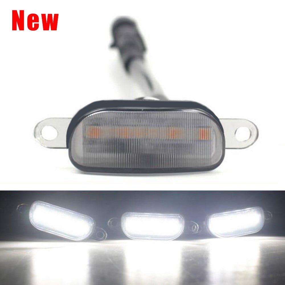 UHUSE Front Grille Grill LED Light Smoke Raptor Style Lamp Amber For ...