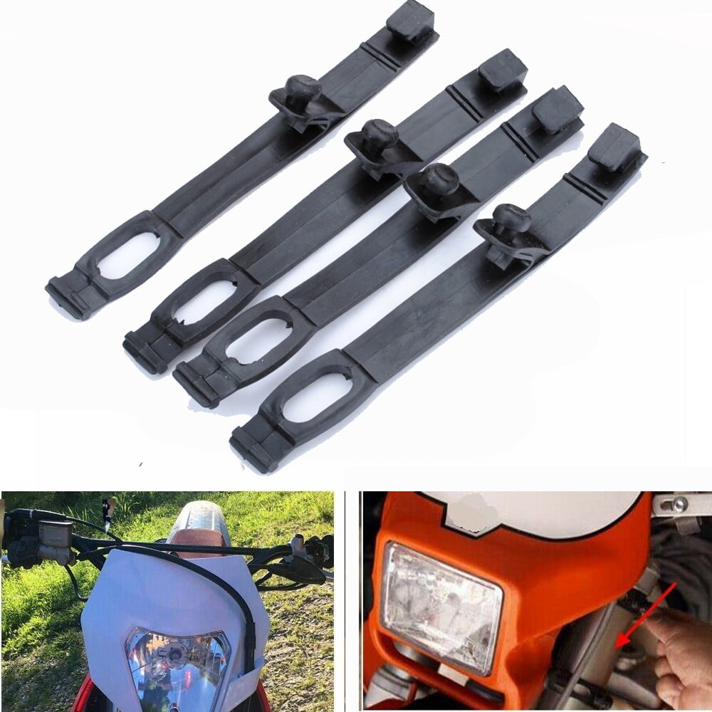 UHUSE Motorcycle Headlight Fairing Rubber Straps Dirt Bike Headlamp Fix ...