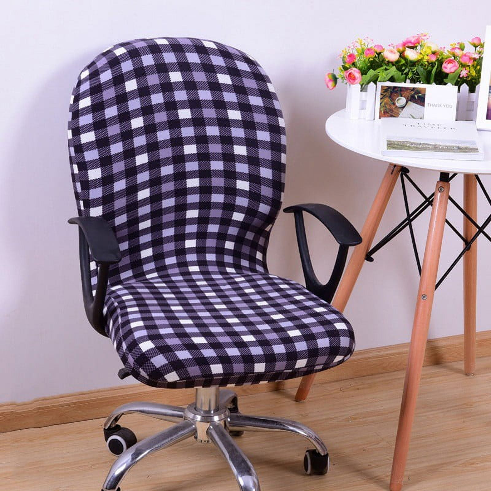 UHUSE Office Computer Chair Cover Spandex Stretch Swivel Rotate Seat ...