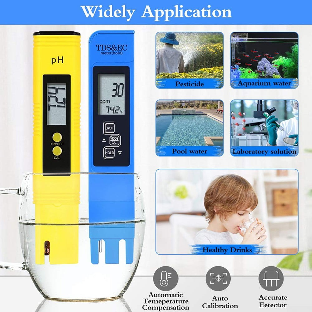 UHUSE PH Meter EC PPM Pen for Household Drinking Pool and Aquarium 2 ...