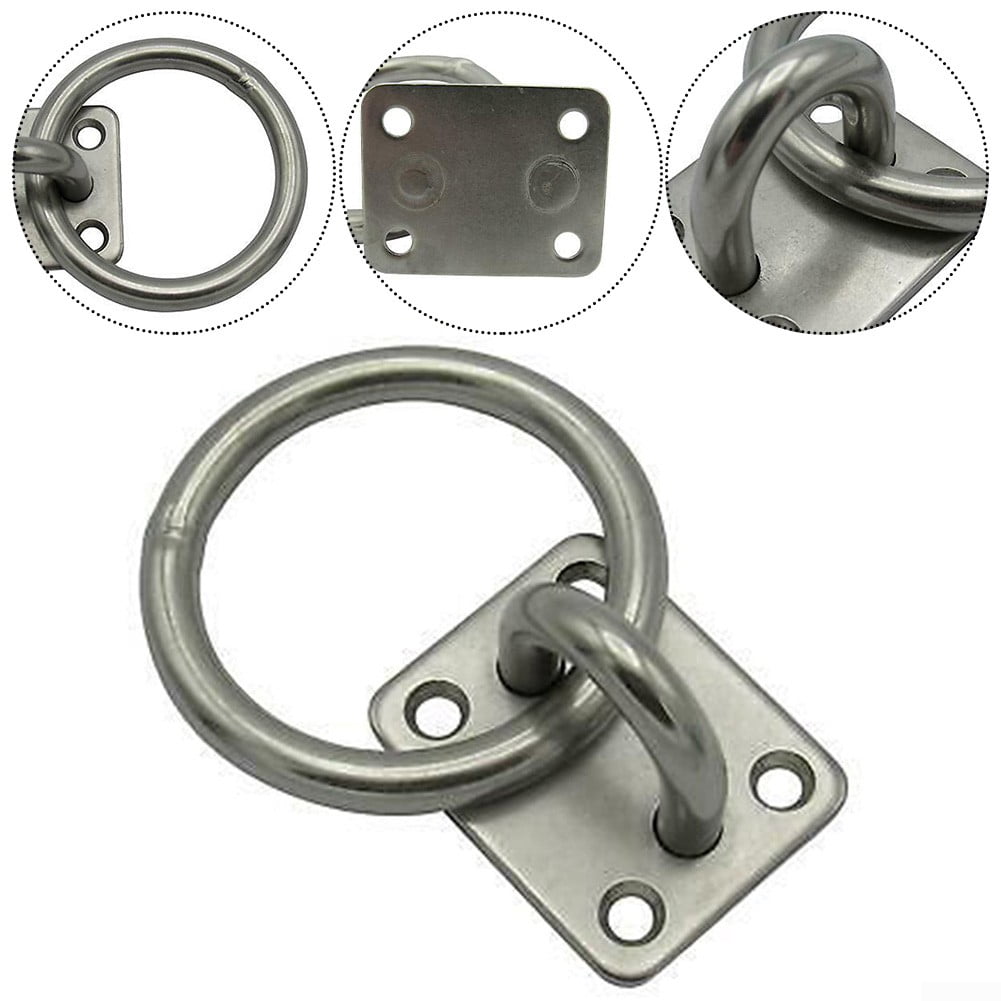 UHUSE Stainless Steel Marine Eye Plate with Ring (Lashing Tie Down Boat ...