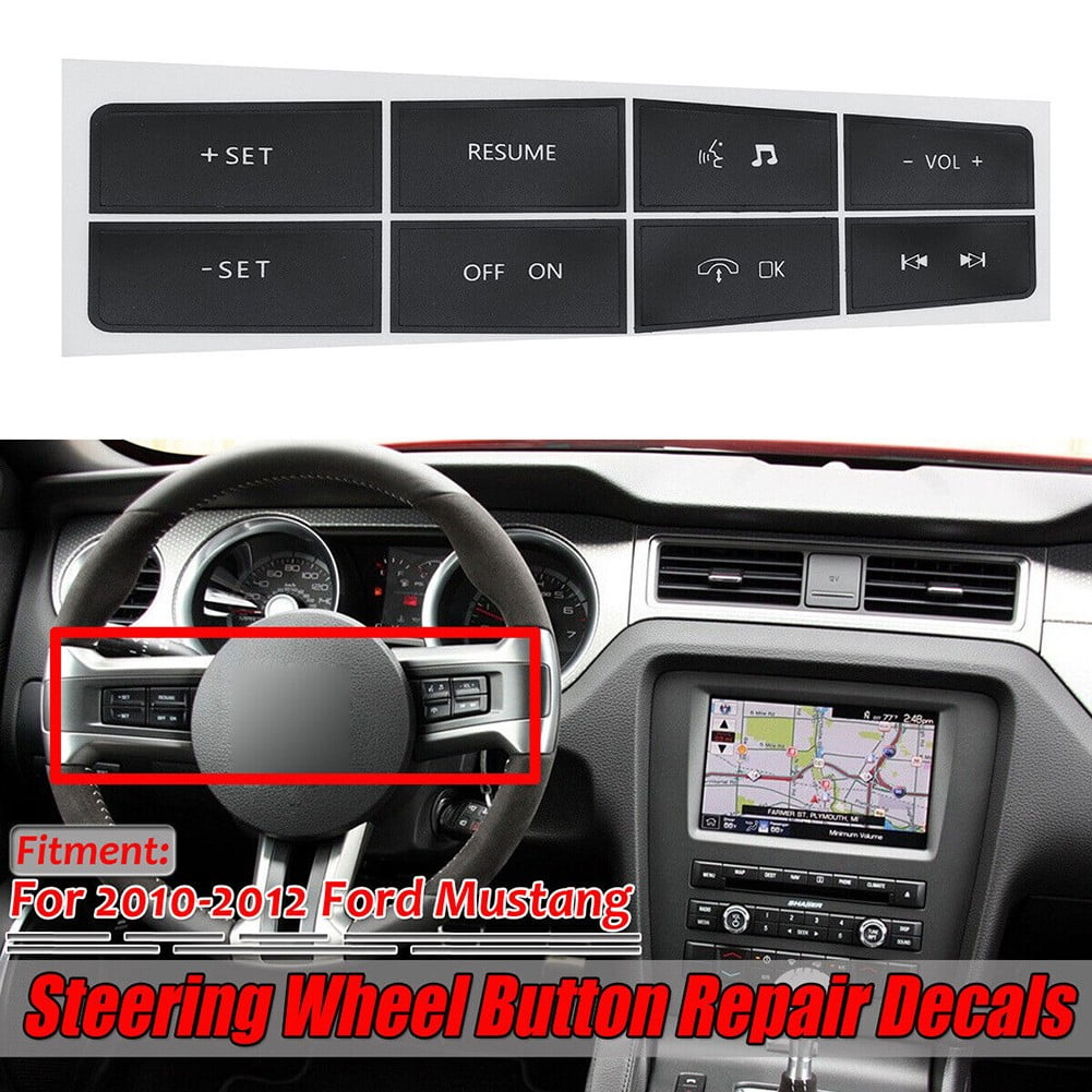 UHUSE Steering Wheel Control Button Repair Decals Stickers For Ford ...