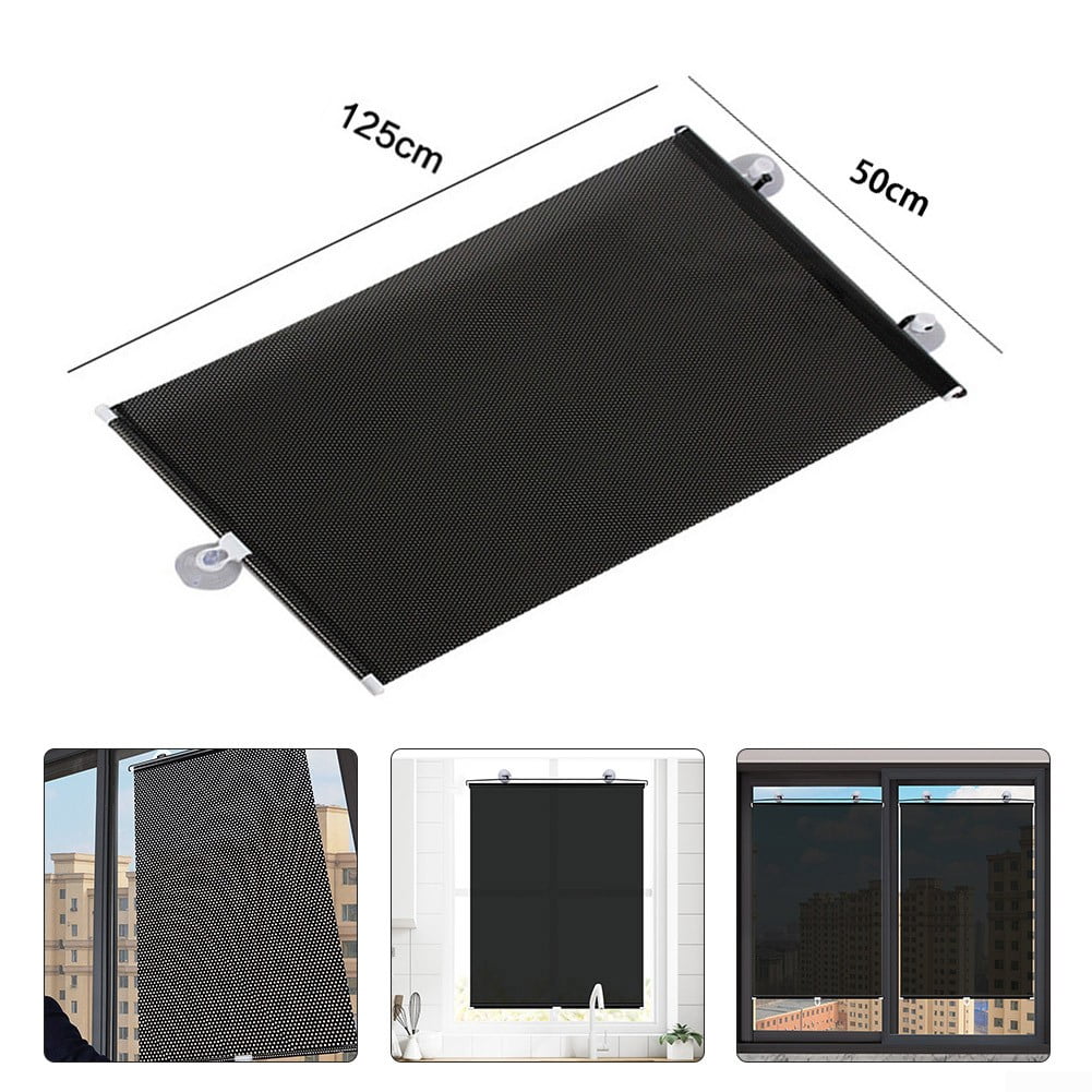 UHUSE Universal Roller Blinds Suction Cup Shade Shading Curtains Full ...