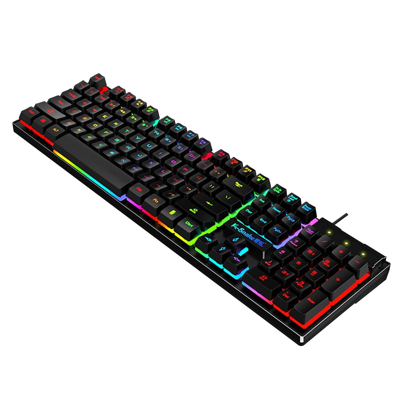 UHUYA Wired Keyboard Gaming Keyboard 104 Keys Wired USB Colorful RGB ...