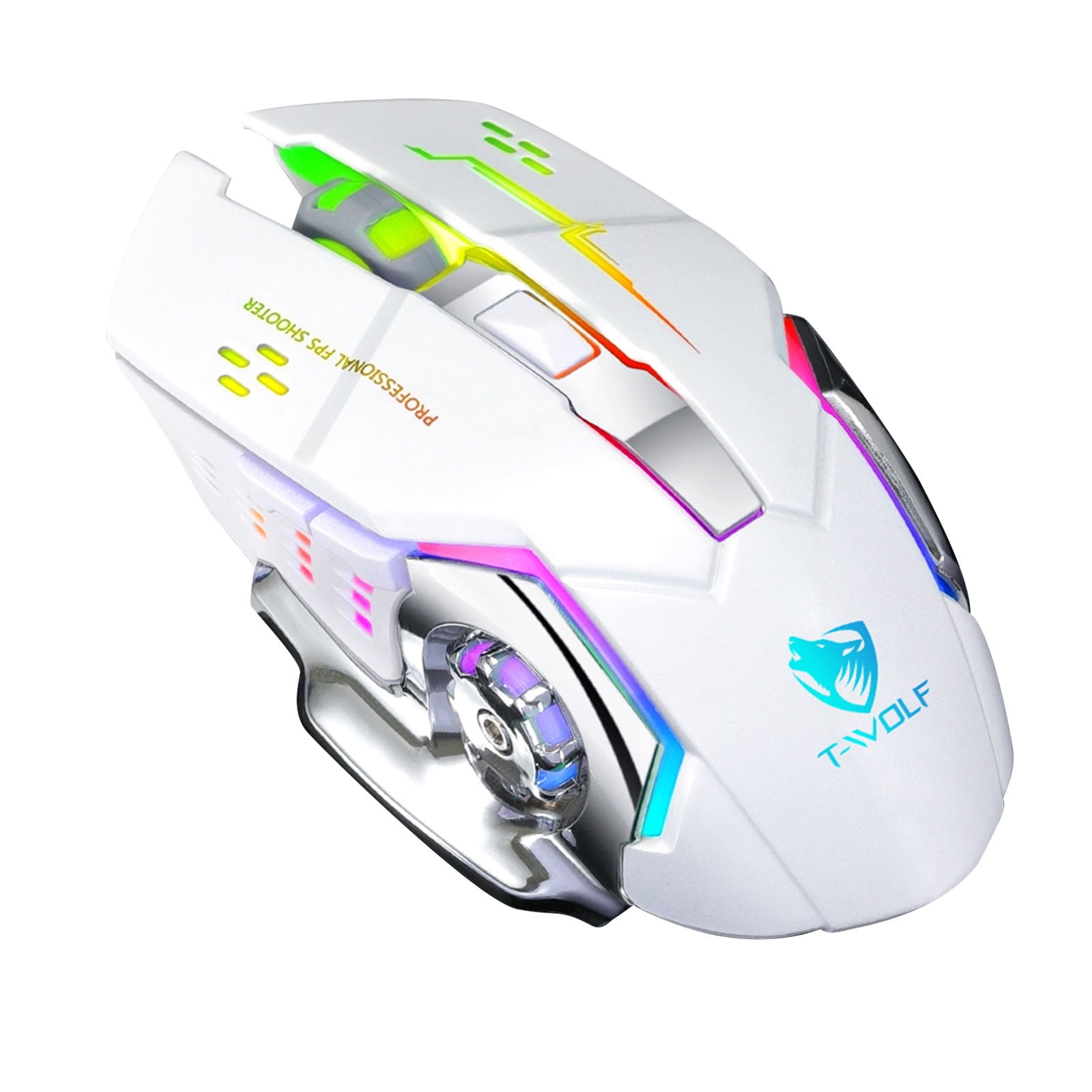 UHUYA Wireless Mouse Wolf V6 Wired Mouse Mechanical Game Computer ...