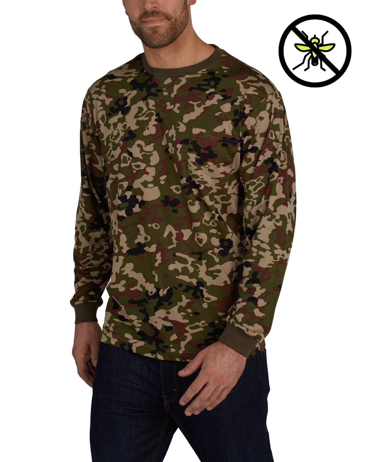 UHV856 Long Sleeve Knit Shirt - Protected with PERIMETER™ Insect Guard ...