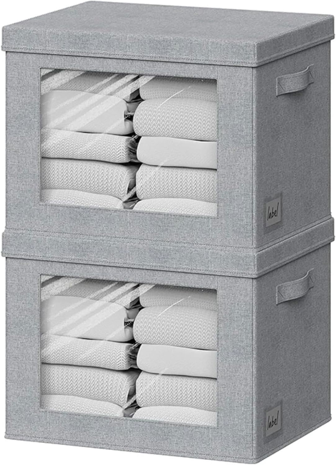 UIGYIBOR Storage Box with Lid and Window Fabric Construction See ...