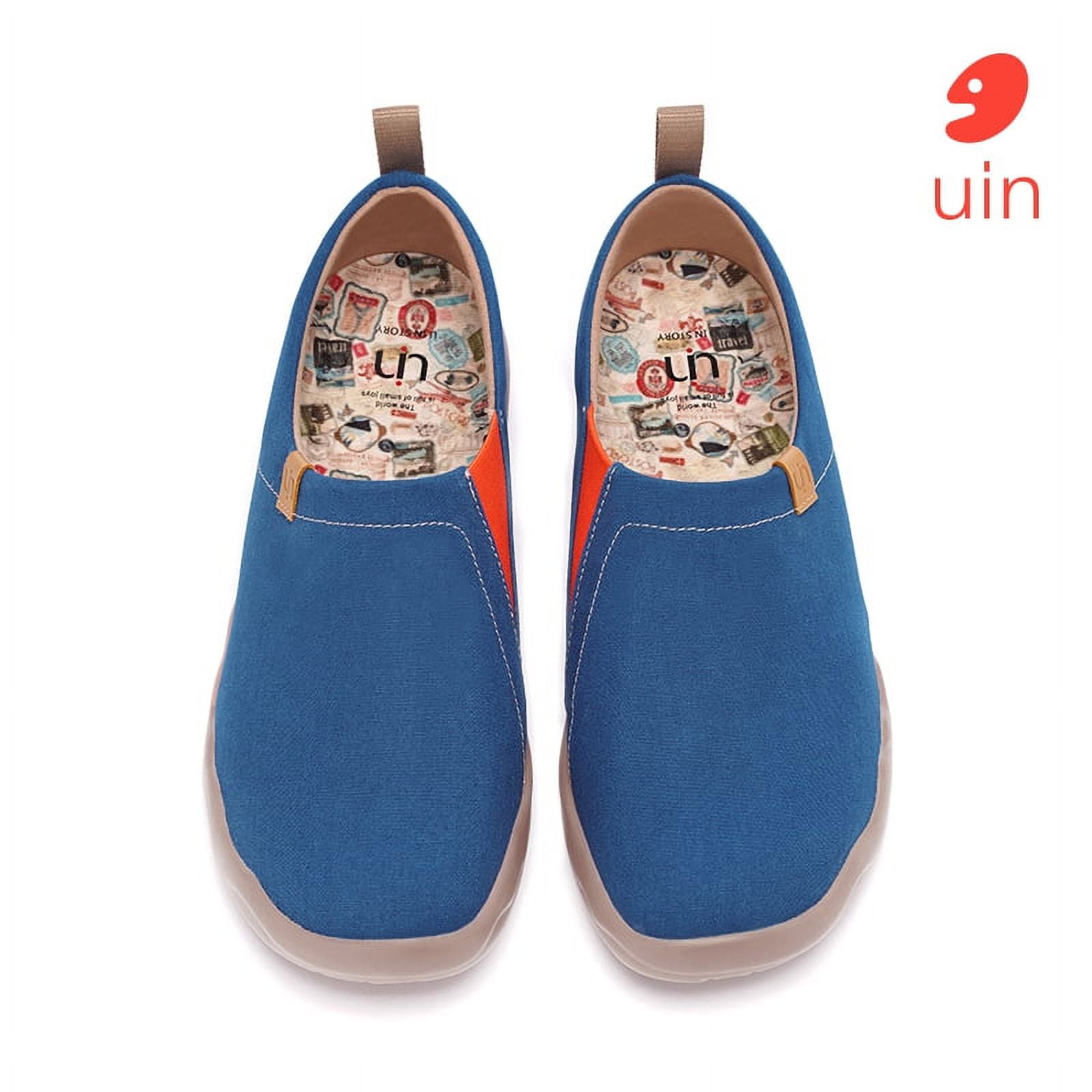 UIN Men's Walking Travel Shoes Slip On Canvas Casual Loafers ...