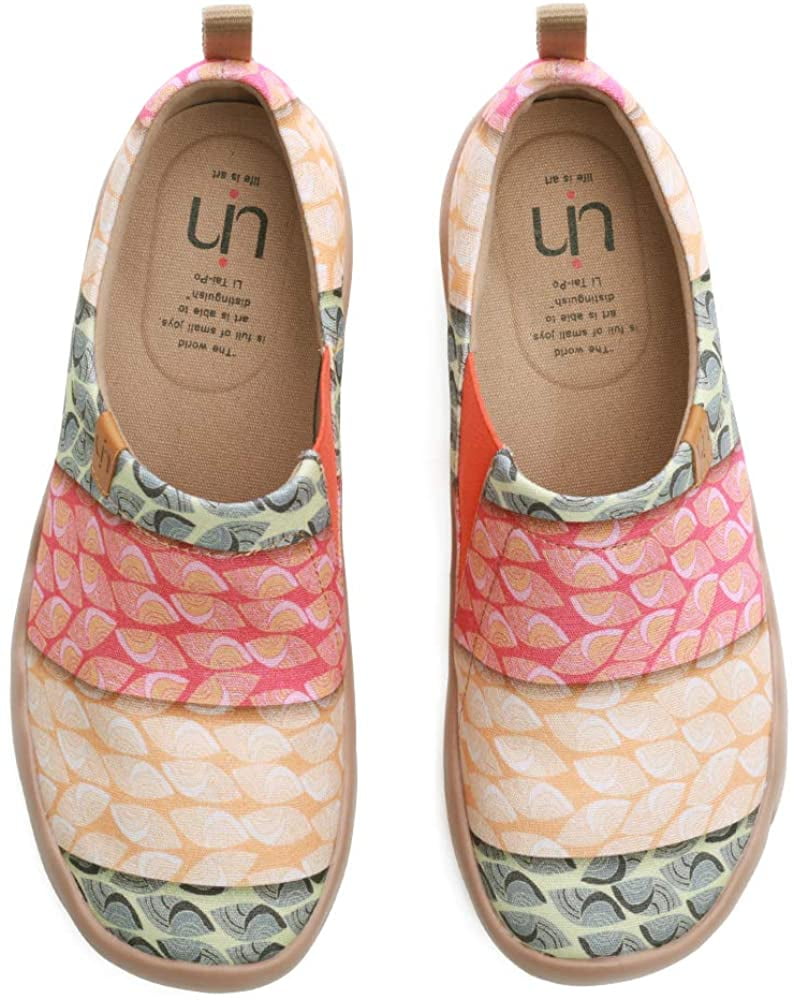 UIN Women's Bodhi Leaf Slip On Summer Spring Canvas Fashion Sneaker Art ...