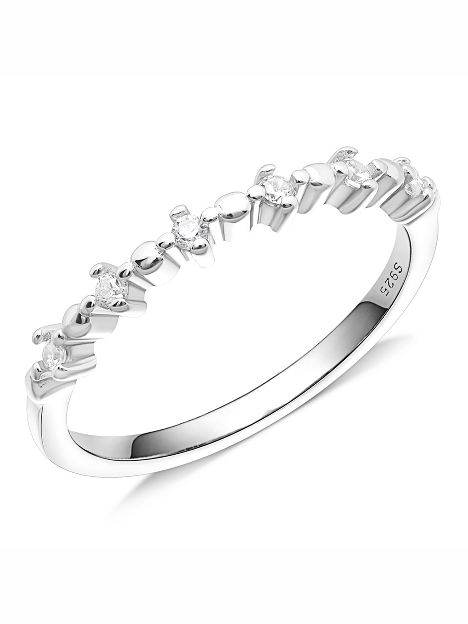UIONEN 925 Sterling Silver Simple Band Stackable Promise Ring Women ...