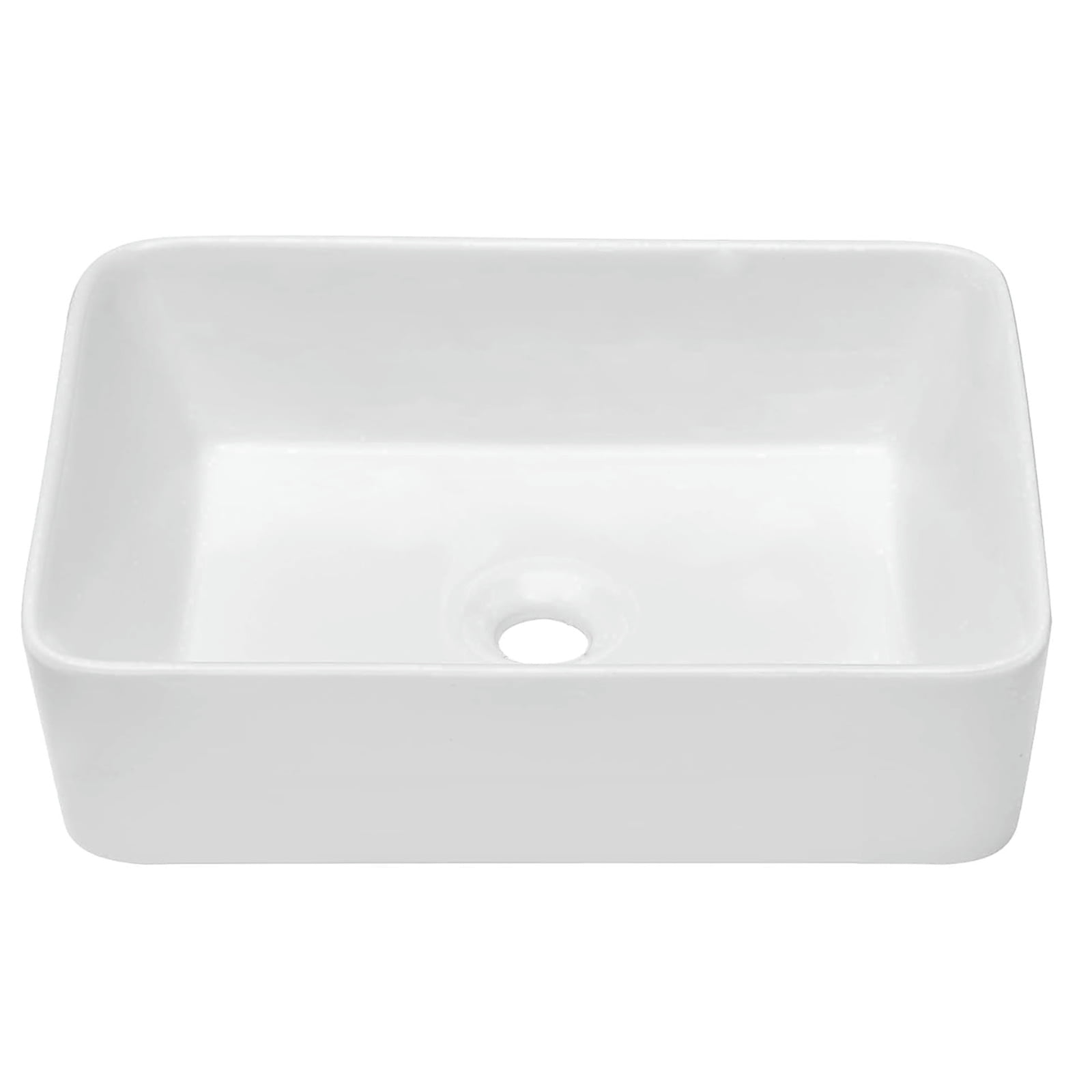 UIOWIO Rectangular Bathroom Vessel Sink Modern 19" x 15" Ceramic ...