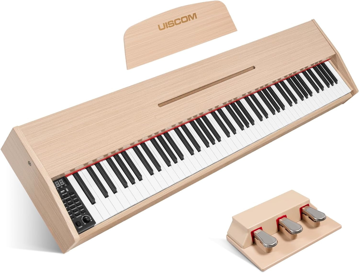UISCOM 88-Key SEMI Weighted Digital Piano - Full-Size Electric Keyboard ...
